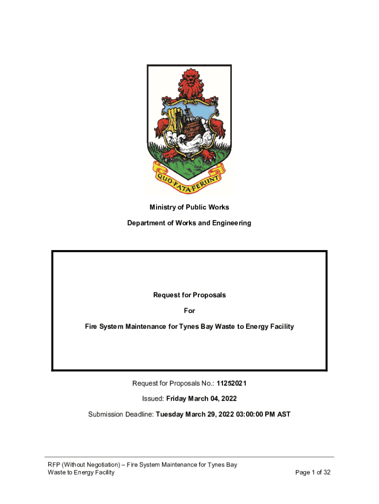 Fillable Online Fire System Maintenance for Tynes Bay Waste to Energy ...