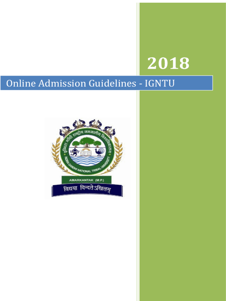 Fillable Online INDIRA GANDHI NATIONAL TRIBAL UNIVERSITY Selection ...