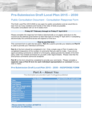 Fillable Online CLOSED Public Consultation Pre-Submission Draft Isles ...