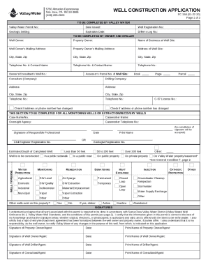 Standby Well Permit Application (Word) - AWS Doc Template | pdfFiller