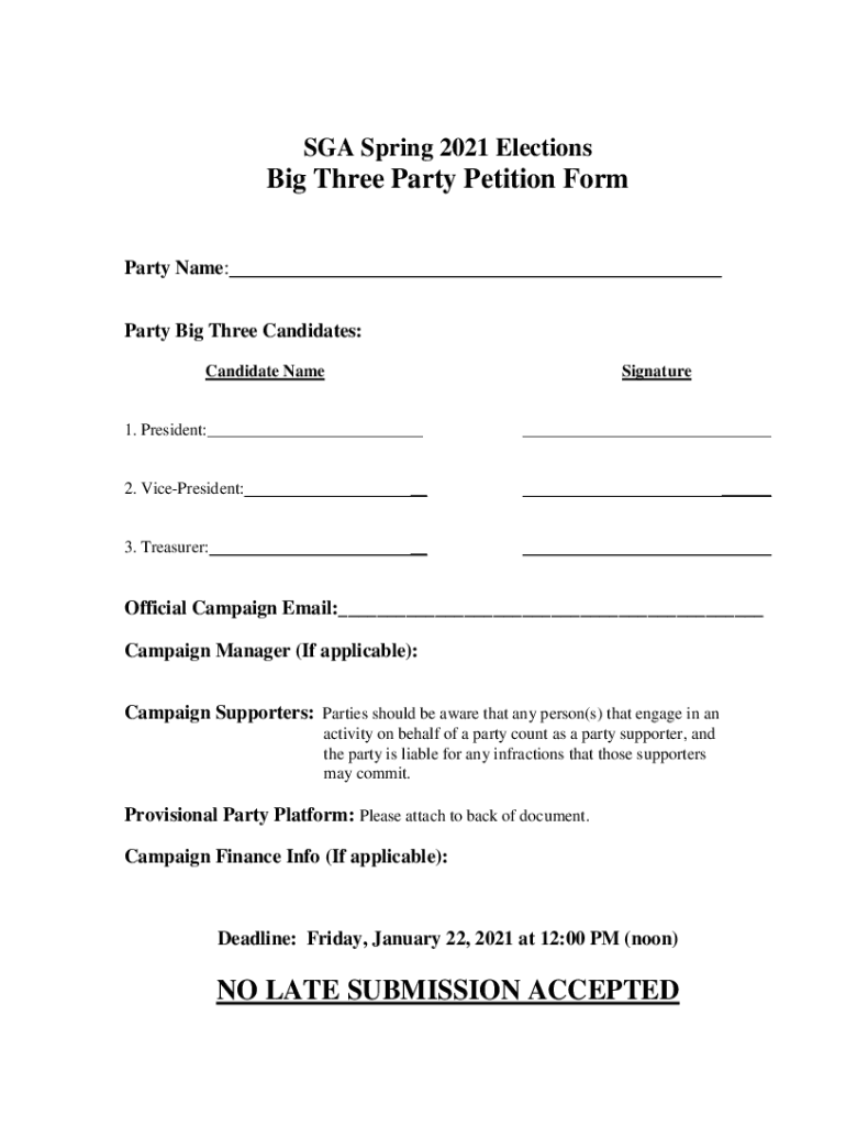 Fillable Online sga louisiana Three-Party Petition Form - Milwaukee ...