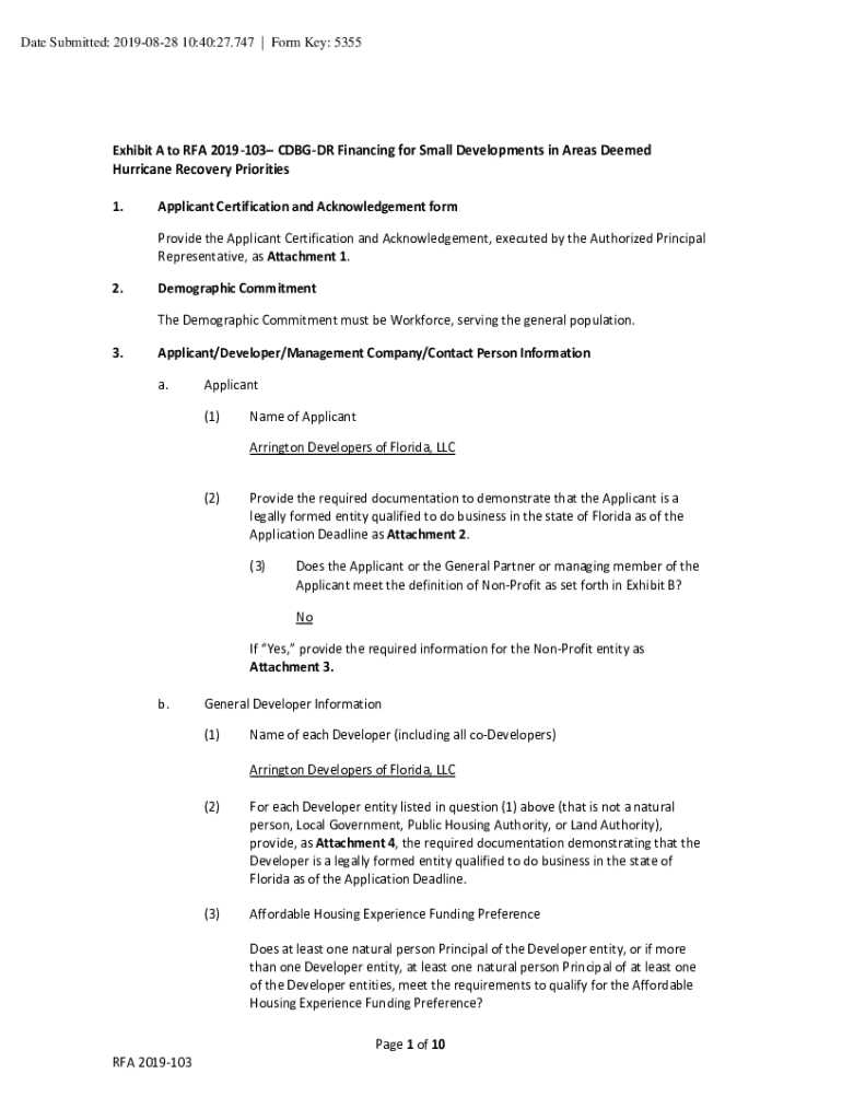 Fillable Online CDBG-DR Project Application Form Fax Email Print ...