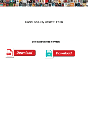 Fillable Online Social Security Affidavit Form. Social Security ...
