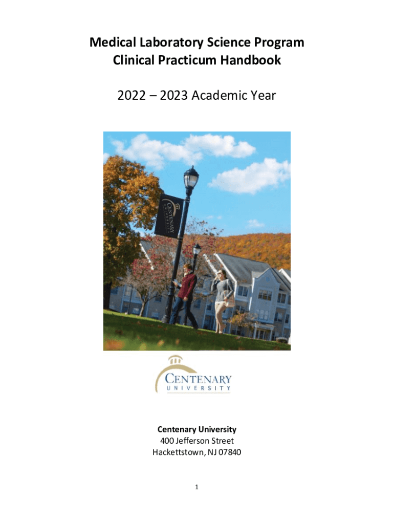 Fillable Online Medical Laboratory Science Program Handbook Department ...