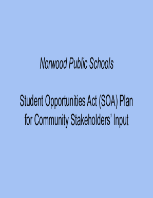 Fillable Online Student Opportunities Act (SOA) Plan & Feedback Form ...