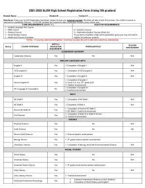 Fillable Online Rising 11th grader registration form Fax Email Print - pdfFiller