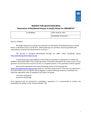 Fillable Online procurement-notices undp REQUEST FOR QUOTATION (RFQ ...