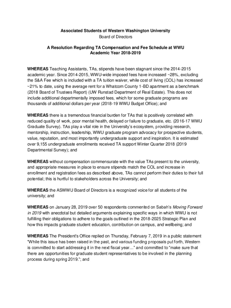 Fillable Online Associated Students Associated Students of WWU Fax ...