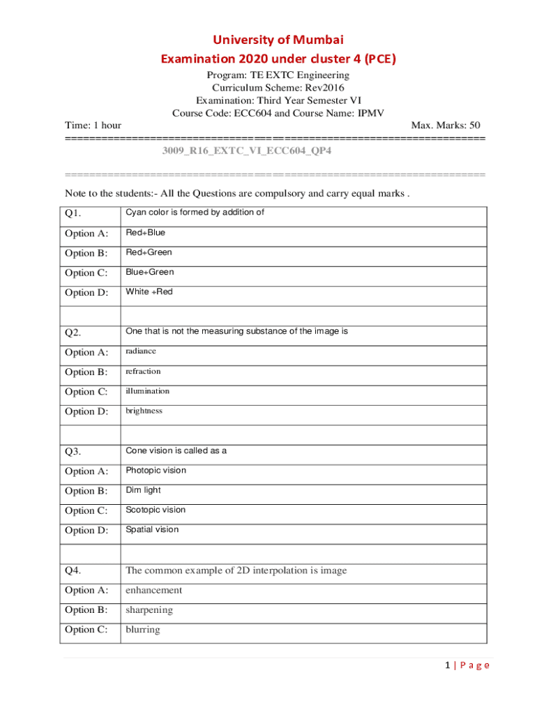 Fillable Online Program: TE EXTC Engineering Fax Email Print - pdfFiller