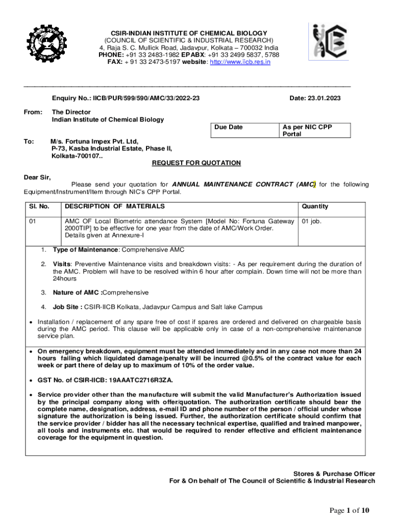 Fillable Online iicb res Page 1 of 10 - CSIR- IICB Fax Email Print ...