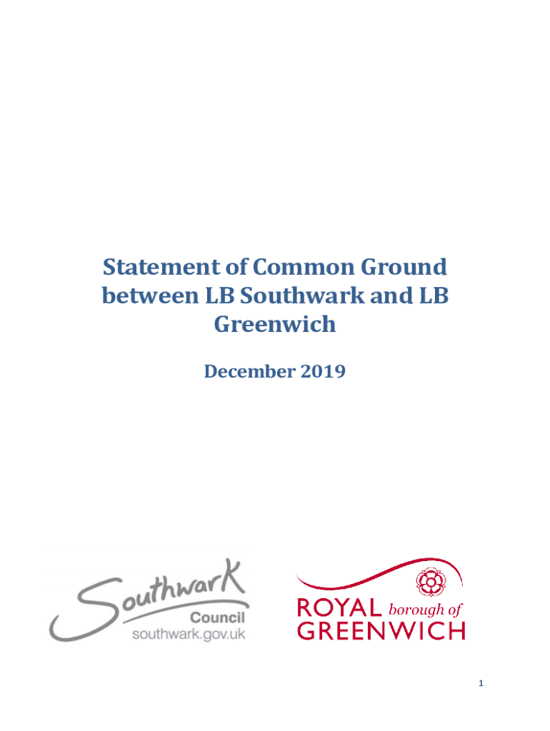 Fillable Online Statement of Common Ground between London Borough of ...