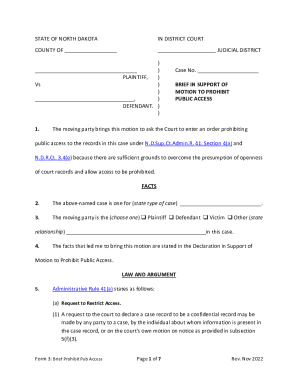 Fillable Online Requests to Prohibit Public Access to Court Case ...