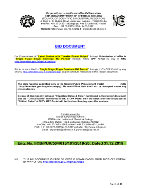 Fillable Online iicb res CSIR-INDIAN Fax Email Print - pdfFiller