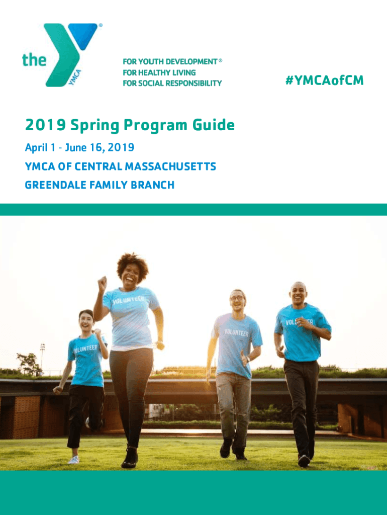Fillable Online 2019 Spring Program Guide - YMCA of Central ...