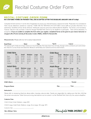 Fillable Online Costume Order Form - Dance Dimensions Fax Email Print ...