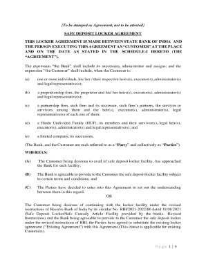 Fillable Online To be stamped as Agreement, not to be attested - SBI ...