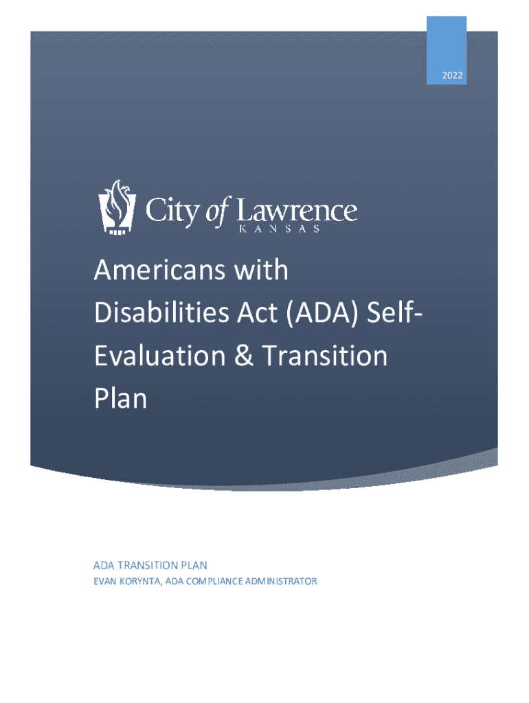 Fillable Online Americans with Disabilities Act (ADA) Self-Evaluation ...