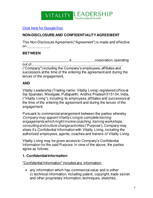 Fillable Online Non-Disclosure Agreement (NDA) Templates - eForms Fax ...