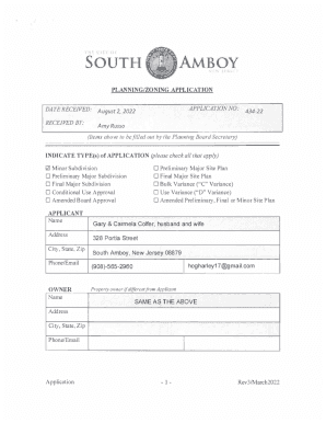 Fillable Online Planning Board Application - City of Yonkers Fax Email ...