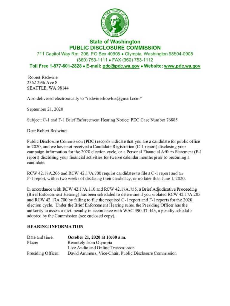 Fillable Online Robert Redwine Fax Email Print - pdfFiller