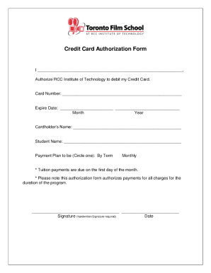 Fillable Online CREDIT CARD AUTHORIZATION FORM CC Fax Email Print ...