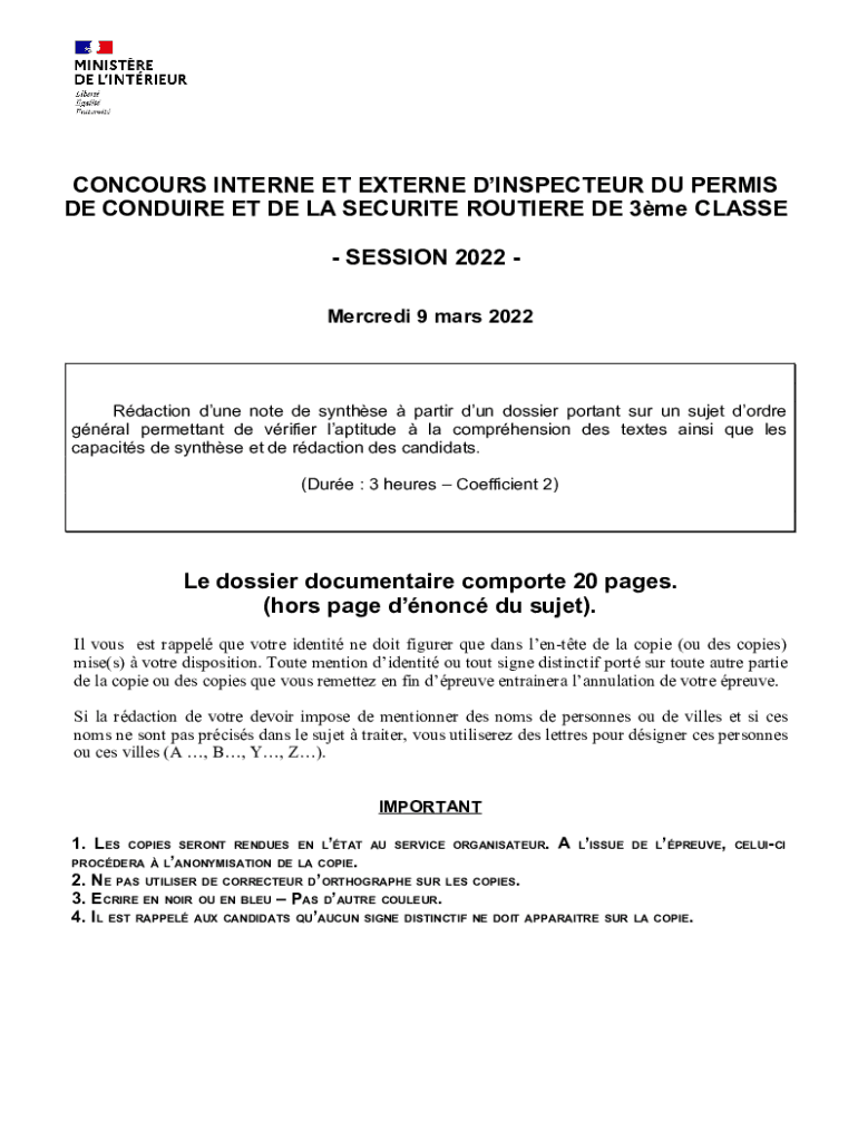 Remplissable En Ligne concours externe - Les services de l'tat dans le Nord Fax Email Imprimer ...