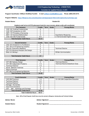 Fillable Online Civil Engineering Technician I - CertificateKCTCS Fax Email Print - pdfFiller