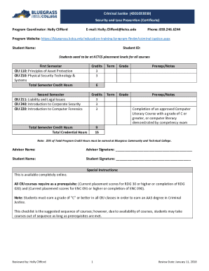Fillable Online Security and Loss Prevention - CertificateKCTCS Fax ...