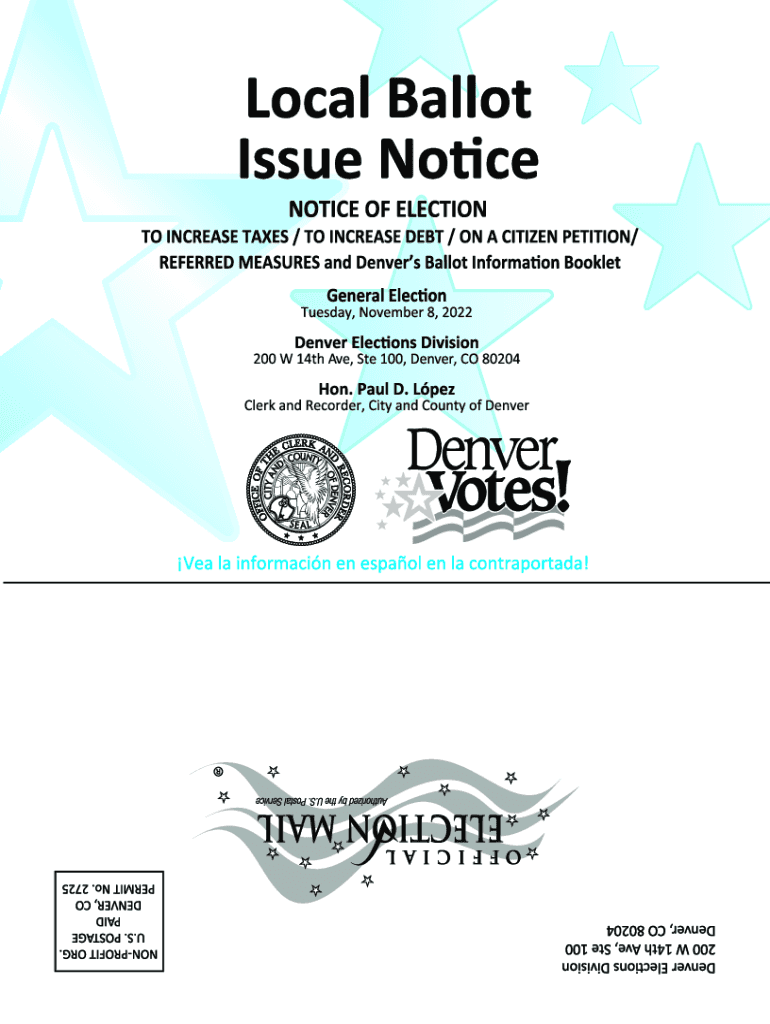 Fillable Online Denver Voter Guide: 7 local measures, how to vote and ...