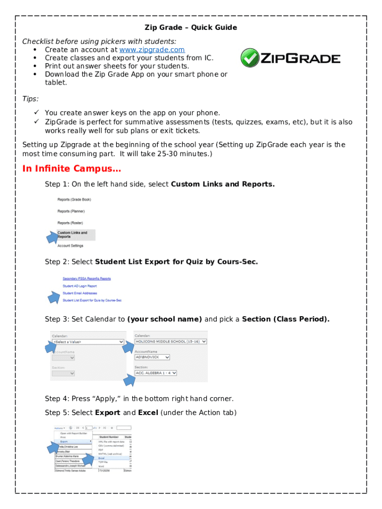 Can I print answer sheets with student info pre-filled? - ZipGrade Doc ...