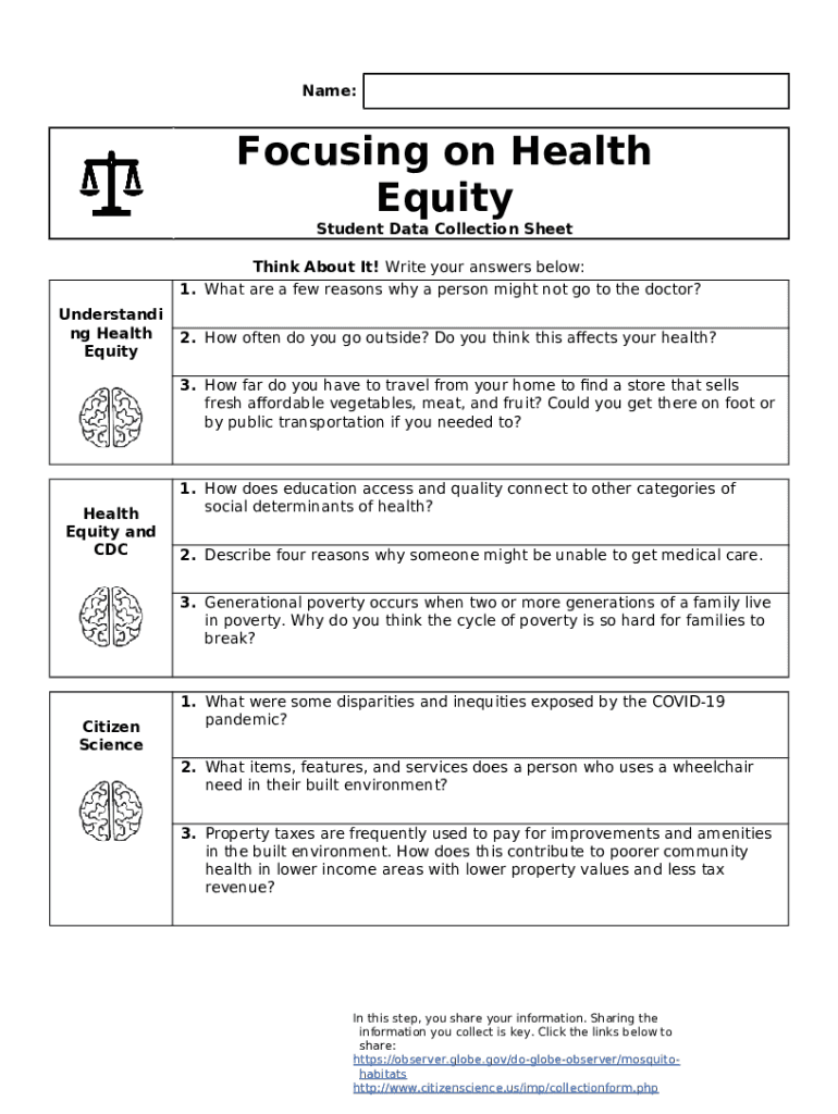 What is Health Equity and Why Does it Matter? Doc Template | pdfFiller