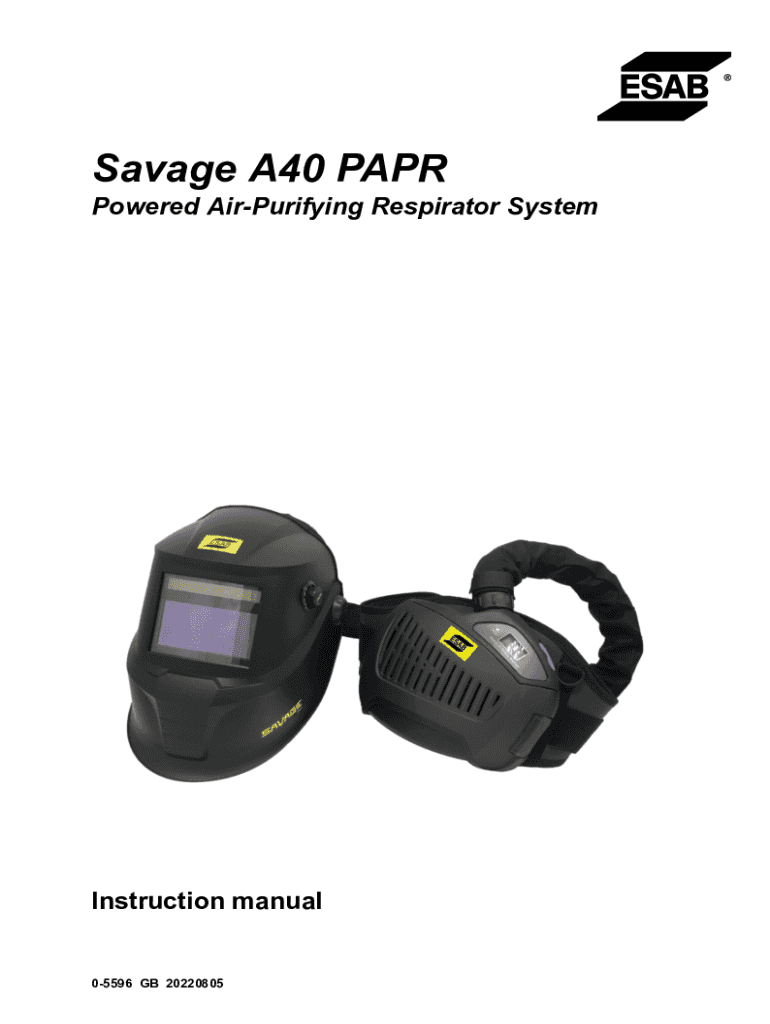 Fillable Online Savage A40 PAPR has what you need for a fresh air ...