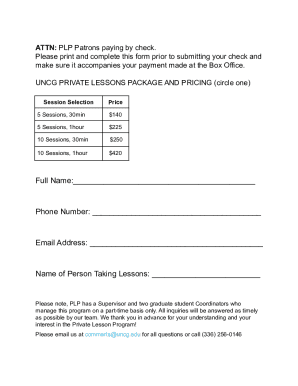 Fillable Online vpa uncg PLP Form for Check Payment2022 Fax Email Print ...