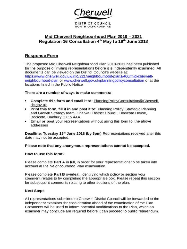 Submission DocumentsMid-Cherwell neighbourhood plan Doc Template ...