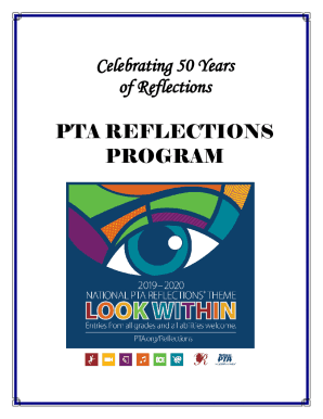 Fillable Online Celebrating 50 Years of Reflections PTA REFLECTIONS ...