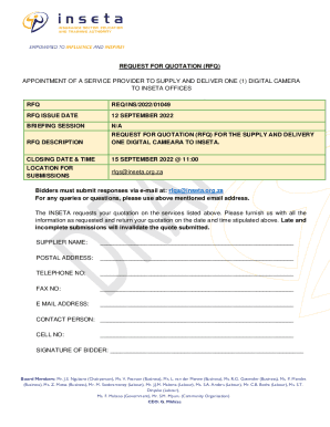 Fillable Online rfqappointment of a service provider to supply and deliver ... Fax Email Print ...