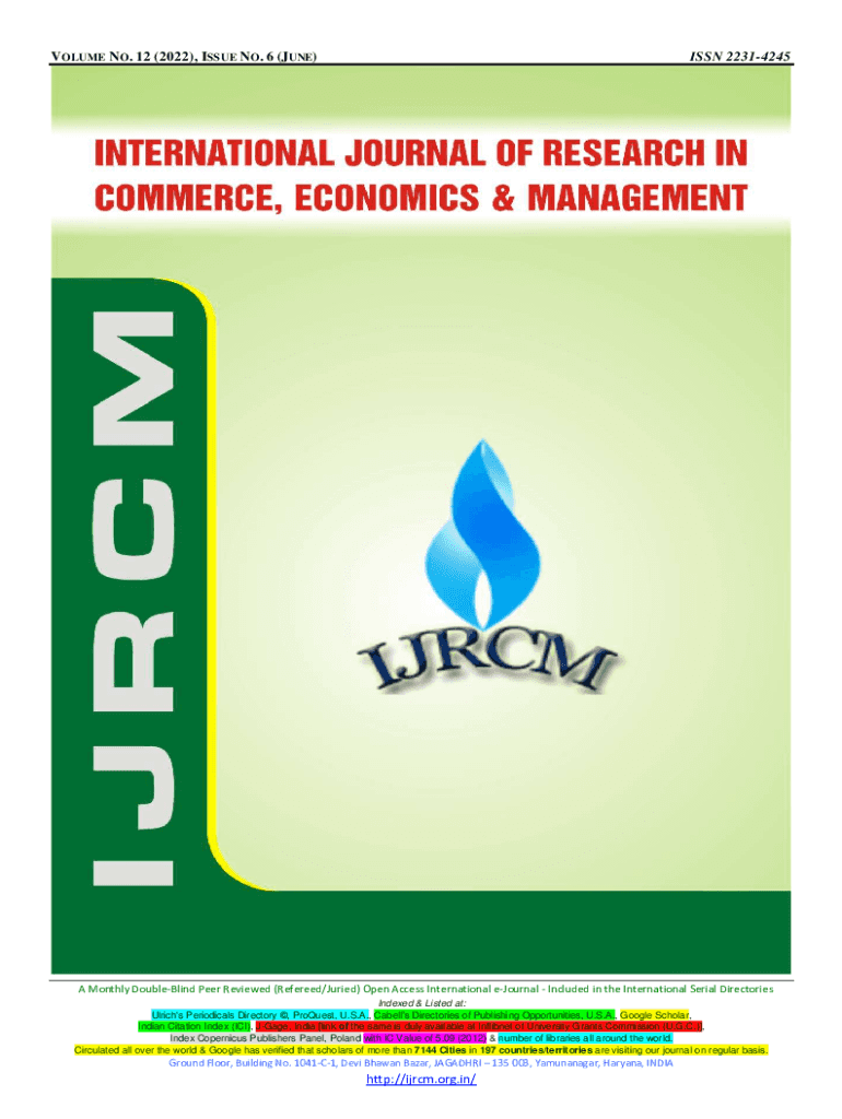 Fillable Online UGC CARE Journal - IJRAR Fax Email Print - pdfFiller