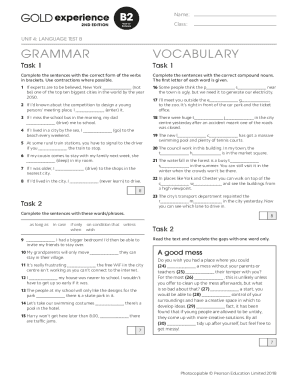 Fillable Online campus ort edu Complete First for Schools Test Unit ...
