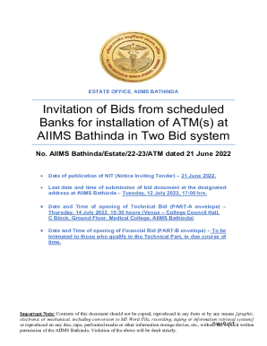 Fillable Online Invitation of Bids from scheduled Banks for ...