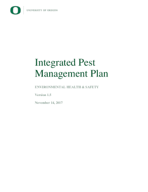 Fillable Online safety uoregon Integrated Pest Management Plan - Safety ...