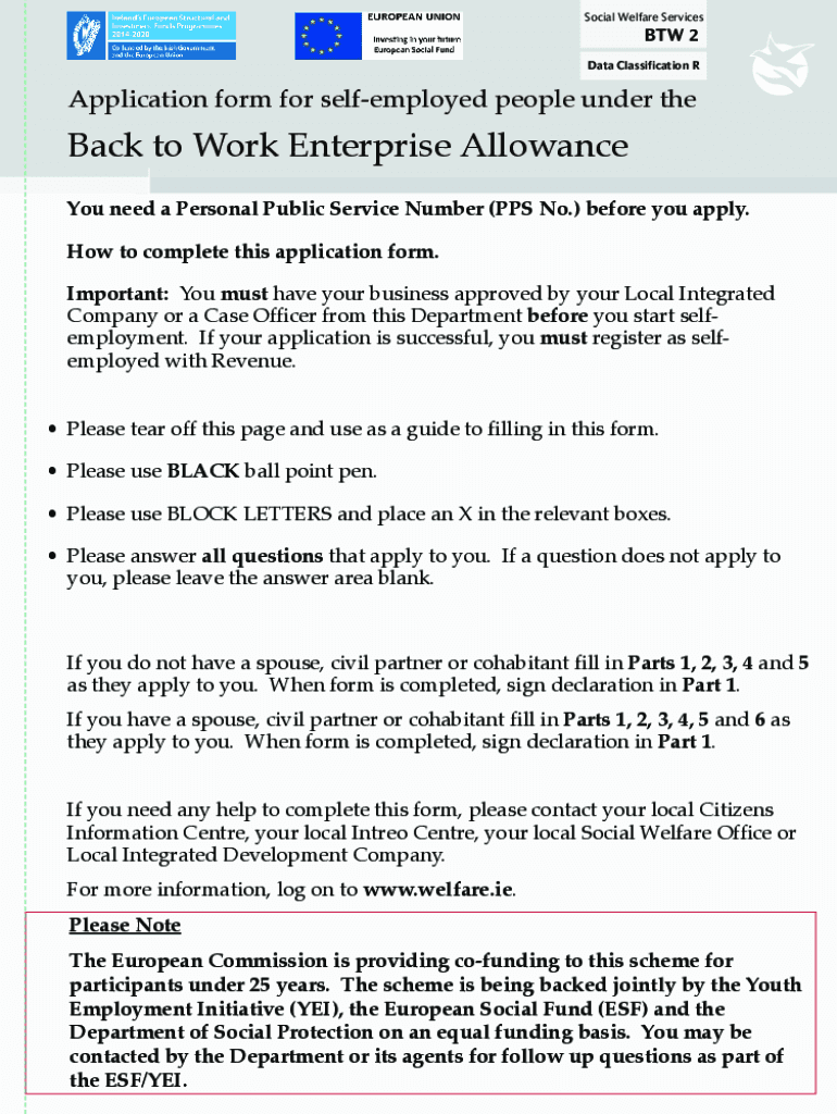 Fillable Online Welfare.ie - form BTW 2 - Yumpu Fax Email Print - pdfFiller