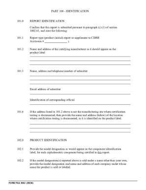 Fillable Online FORM FDA 3662 (09/20) A Guide for the Submission of an ...