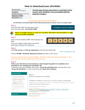 Fillable Online MSN E-Portfolio Sample - IN.gov Fax Email Print - pdfFiller