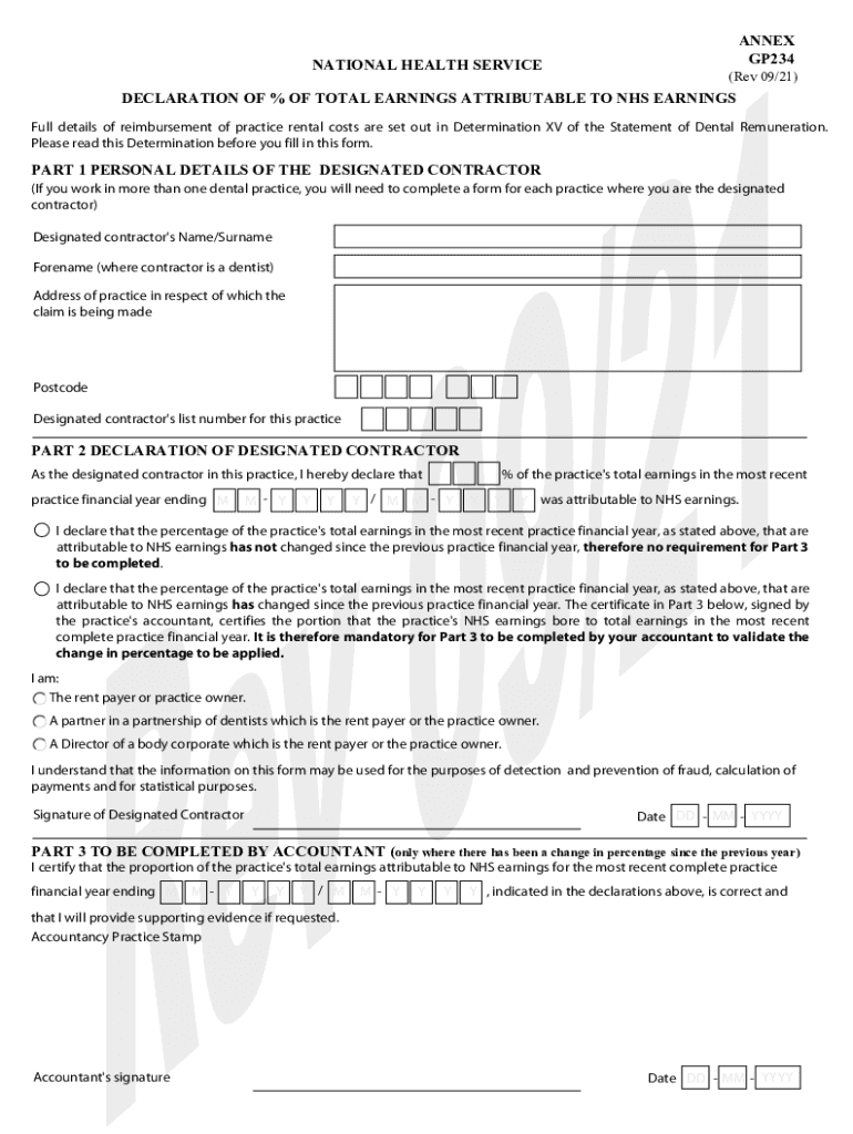Fillable Online Claim Form - NHS England Fax Email Print - pdfFiller