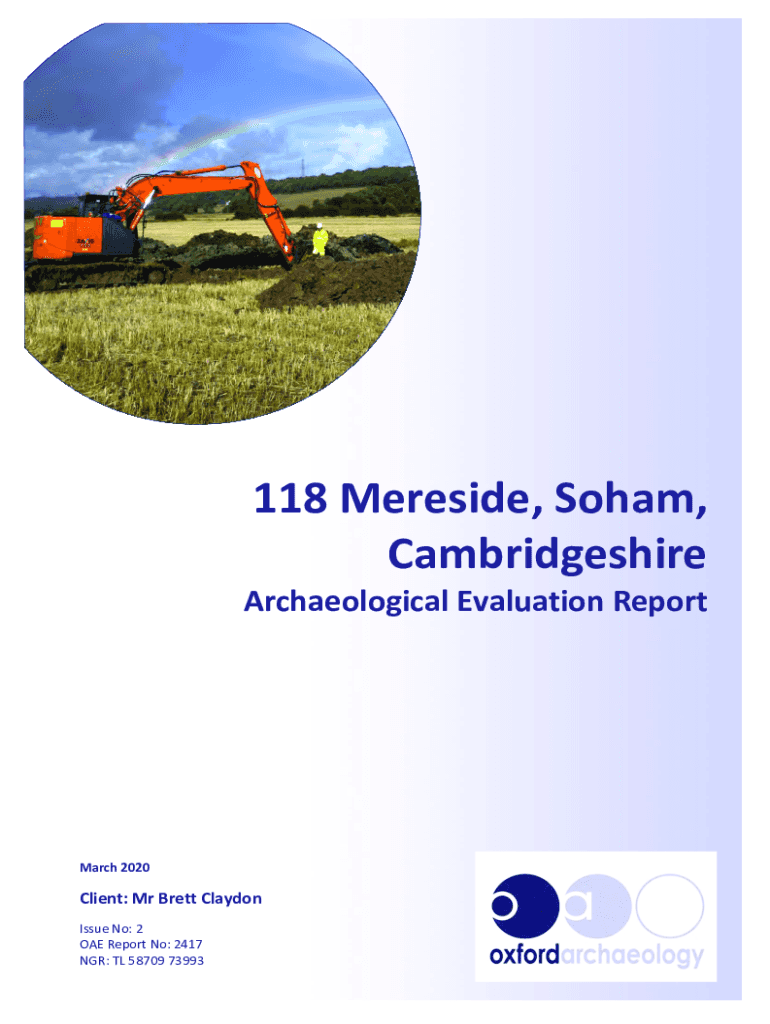 Fillable Online 118 Mereside, Soham, Cambridgeshire - the OA Library ...