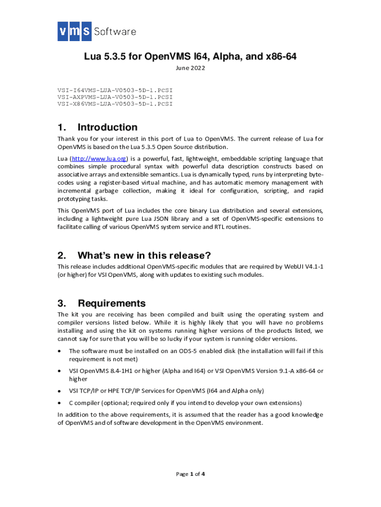 Fillable Online OpenVMS 9.2 hits production status for x86-64The ...