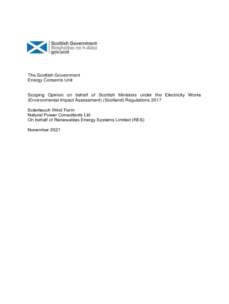 Fillable Online Screening - Energy consents: how to apply - gov.scot ...