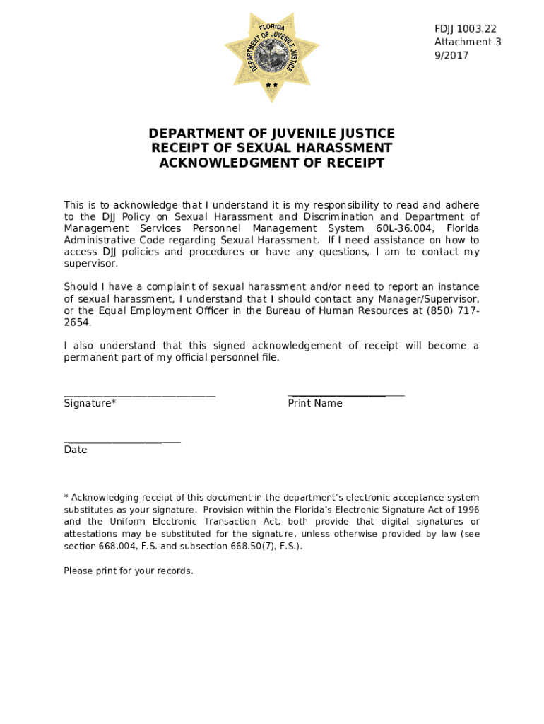 Per Diem - PREA Acknowledgement Statement Doc Template | pdfFiller