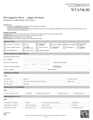 Fillable Online New Business Investment Form - Individual - STANLIB Fax ...