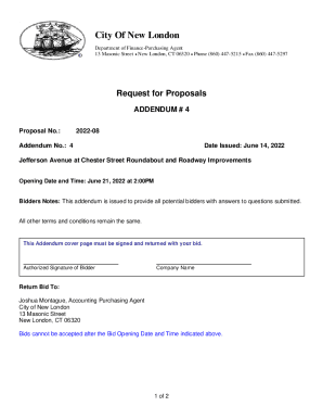 Fillable Online New London City Hall is locked during business hours ...